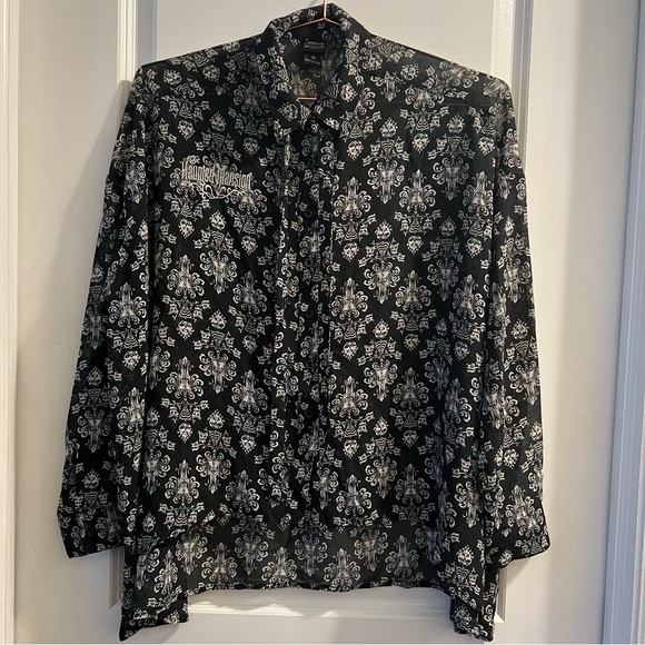 Hot Topic | Tops | Hot Topic Haunted Mansion Wallpaper Top | Poshmark